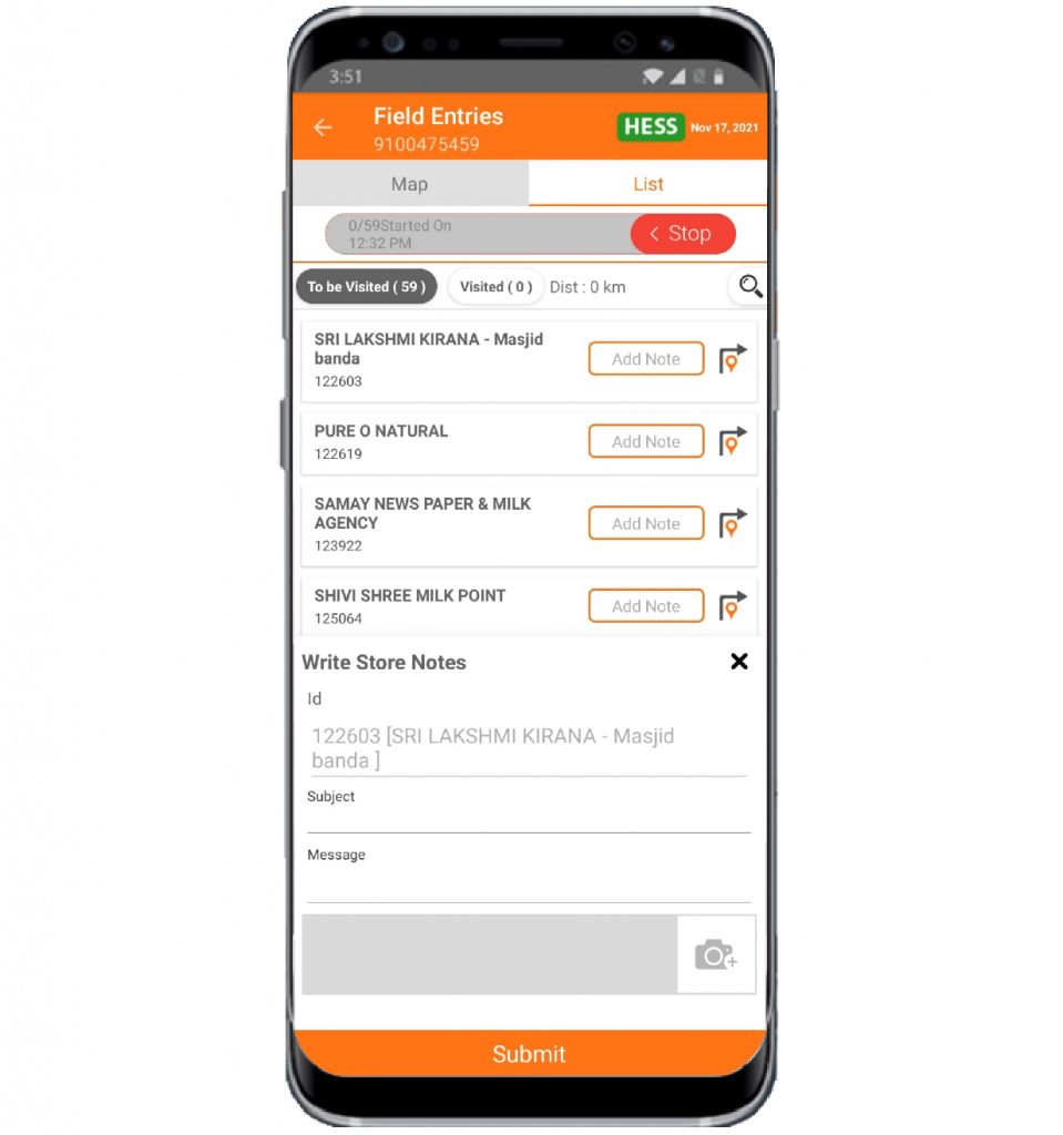 Vasista › Field Force Automation